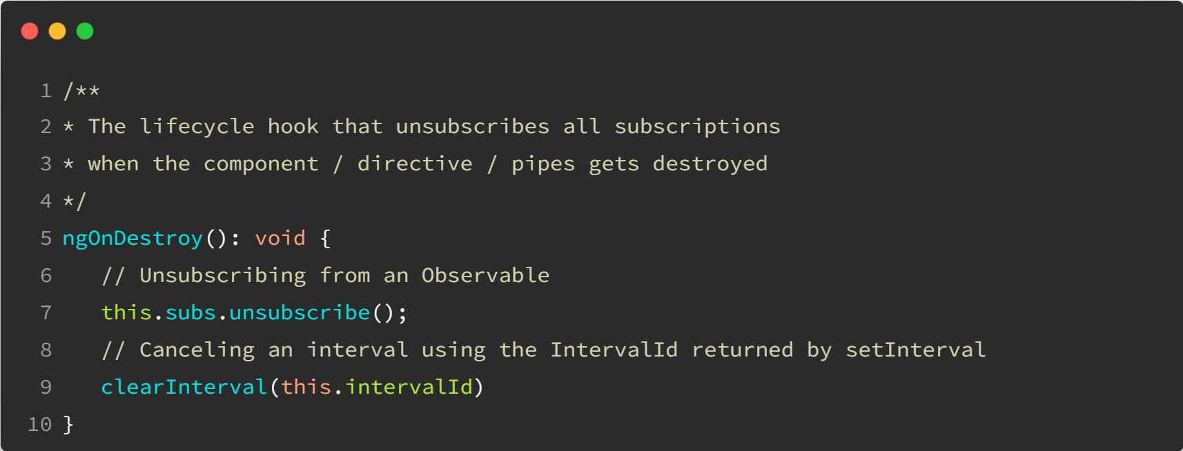 ngOnDestroy lifecycle hook | Angular Newsletter ngOnDestroy lifecycle hook | Angular Newsletter
