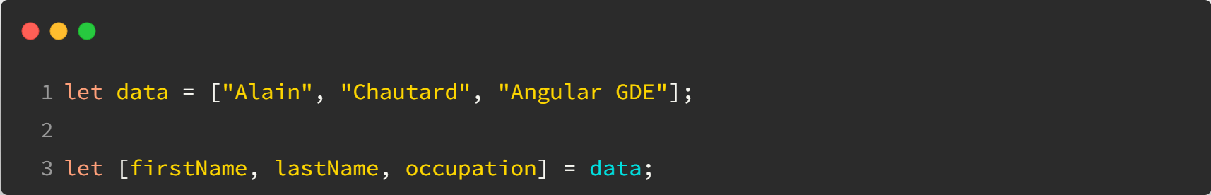 Array Destructuring With Javascript Angular Newsletter