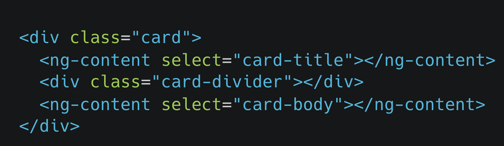 Aliasing content for projection | Angular Newsletter